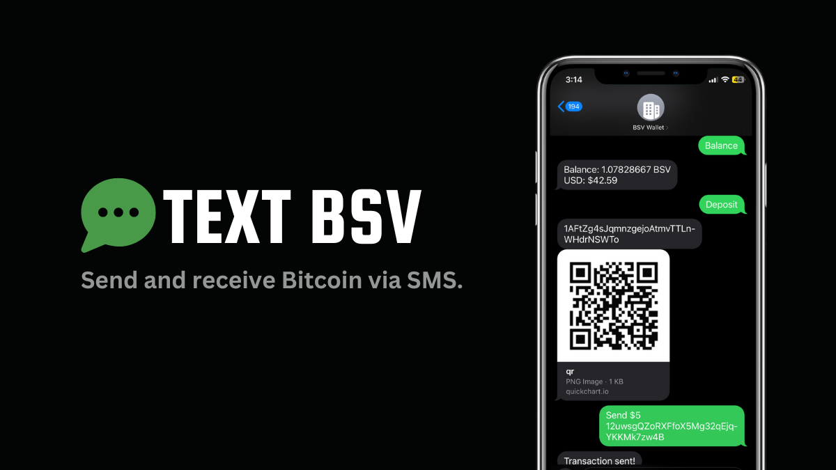 Text BSV | Send Bitcoin Via SMS